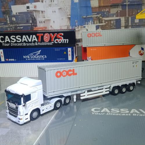 Jual Scania Diecast Truck Container OOCL Miniatur trailer Skala 43 ...