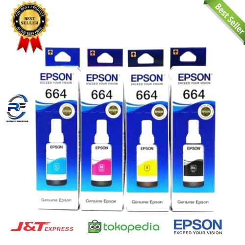 Jual Tinta Epson 664 Original BLACK,CYAN,MAGENTA,YELLOW L110,L120,L210,L300 - Kuning - Jakarta ...