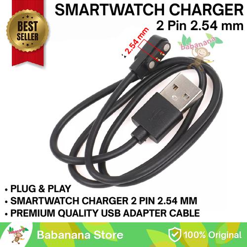 Jual Kabel USB Charger Casan 2 Pin 2.54 mm Smartwatch Jam Smart Watch ...
