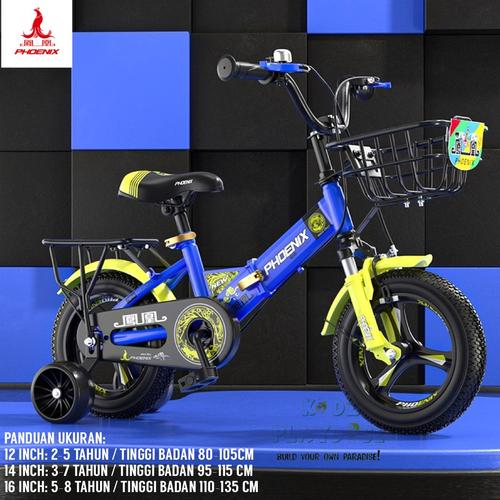 Jual Sepeda Anak Lipat PHOENIX 12, 14 & 16 Inch [READY STOCK] - Biru ...