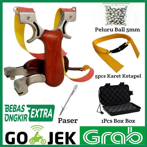 Jual Ketapel Slingshot Kayu Besi Berburu Ikan Burung - Katapel ...