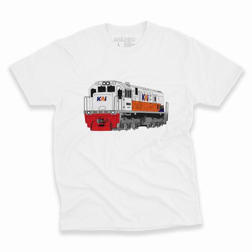 Jual Railindo - Baju Kaos Dewasa Kereta Api Lokomotif CC201 3D - Putih ...