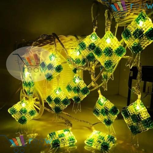 Jual Lampu Tumblr Hias LED Ketupat Hijau Kuning Idul Fitri Lebaran ...
