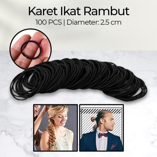 Jual MEIN Paket 100PCS Karet Ikat Rambut Korea Pria Wanita Desain ...