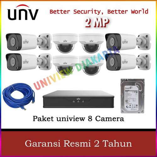 Jual Paket 8 CCTV IP Camera PoE Uniview Plug and Play Lengkap Siap Pasang - Jakarta Pusat ...
