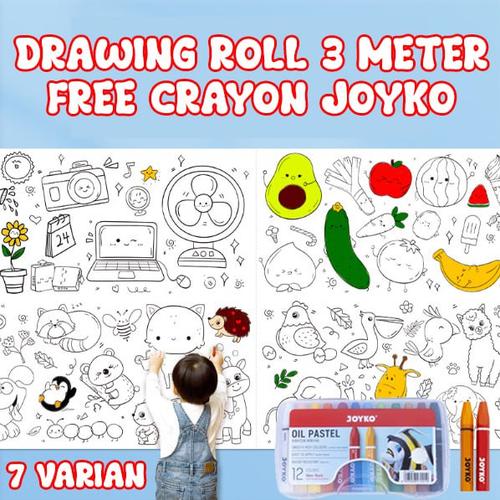 Jual Mainan Kertas Gambar Rol, Drawing Crayon Roll - Kota Tangerang ...