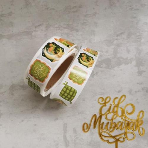 Jual stiker hampers lebaran label sticker hiasan box kemasan idul fitri ...