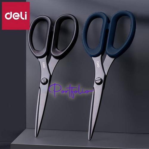 Jual Gunting hitam DELI gunting anti karat gunting anti lengket 175mm ...