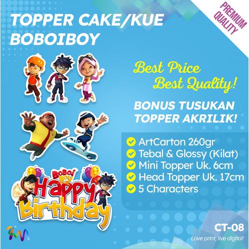 Jual Cake Topper Boboiboy | Topper Kue Karakter Custom Lucu CT-08 ...