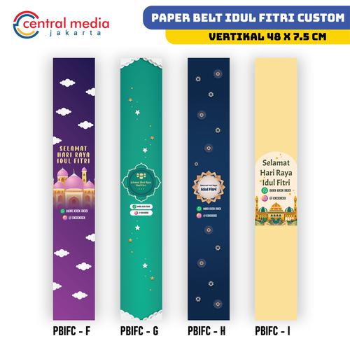 Jual Paper Belt Idul Fitri CUSTOM 48x7,5cm VERTIKAL Sleeve Hampers ...