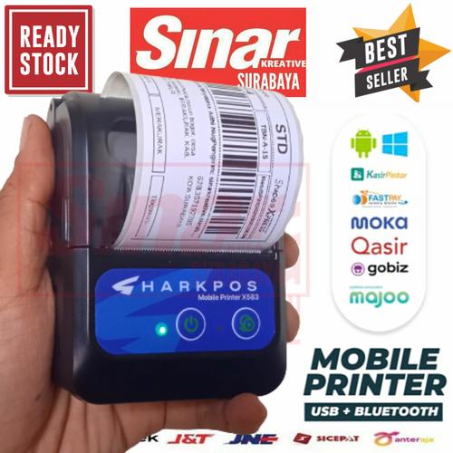 Promo PRINTER BLUETOOTH MINI 58MM X583 THERMAL MOBILE [PORTABLE] Cetak Hitam Struk dan Label ...