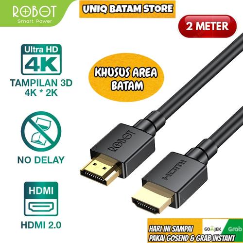 Jual KABEL HDMI ROBOT RFH02 ULTRA HD 3D 2K 4K SUPPORT 2M - Kota Batam ...