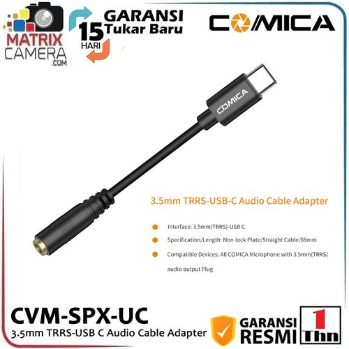 Jual COMICA CVM-SPX-UC 3.5mm TRRS to USB Type-C Audio-Interface Cable - Jakarta Barat - Matrix ...