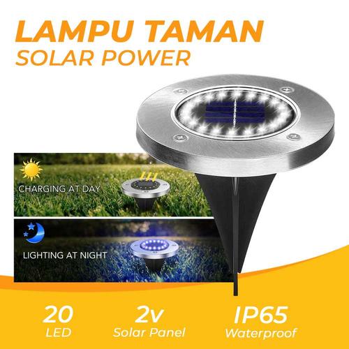Jual Lampu Solar Tenaga Surya Taman Kebun Tancap Tanam 20 LED ...
