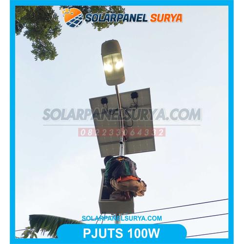 Jual Paket Pju Tenaga Surya 100 Watt Satu Set Lampu Jalan Solar Cell