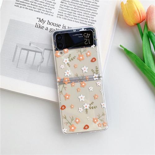 Jual Casing Hard Case Transparan Shockproof Motif Kartun Bunga Z Flip 3 ...