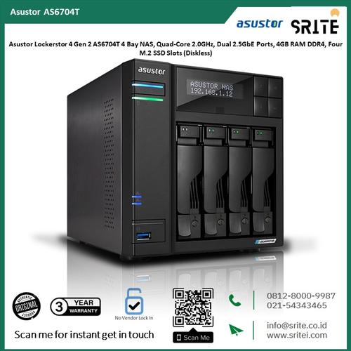 Jual Asustor AS6704T 4 Bay LOCKERSTOR 4 Gen 2 NAS Storage Cloud ...