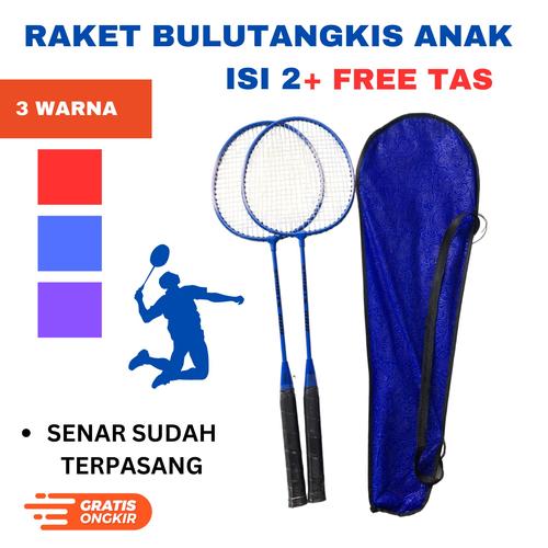 Promo Raket badminton anak PEMULA isi 2 (sepasang) murah - Batangan ...
