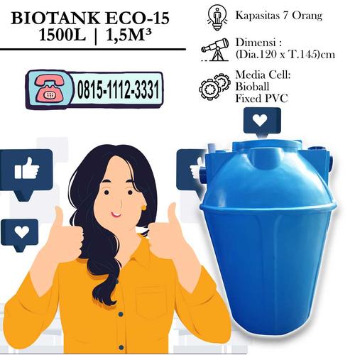 Jual BIOTANK Vertikal 1500 Liter 1,5M3 / BIO SEPTICTANK - Kab ...