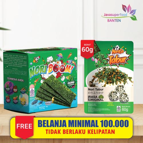 Jual NorIBoom 1 DUS ISI 60pcs / Nori Sachet Seaweed Snack 3g Halal ...