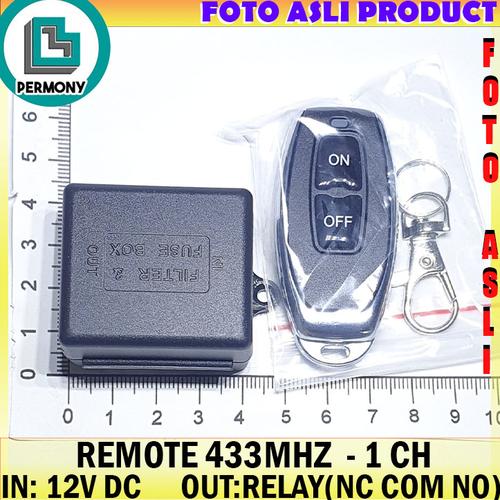 Jual 433MHz 12V Wireless RF Transmitter Remote Control Switch Relay 433 ...