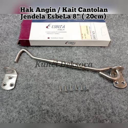 Jual Kait Angin Jendela 8 inch / Hak Angin EsbeLa 20cm Stainless ...