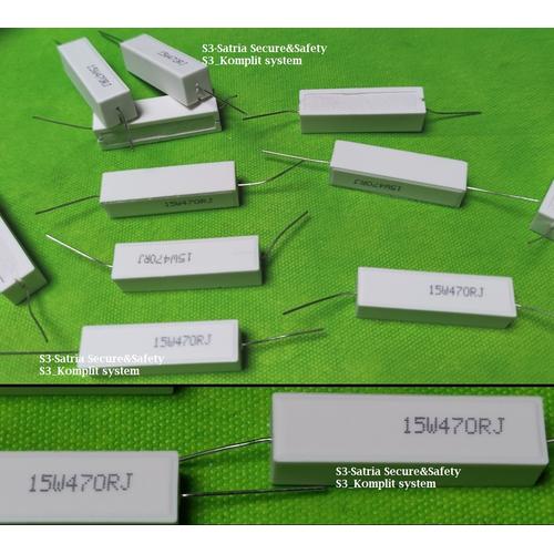 Jual Resistor 15watt 15W 470R 15w470RJ 470ohm 470Rohm 470 ohm 15w470R ...
