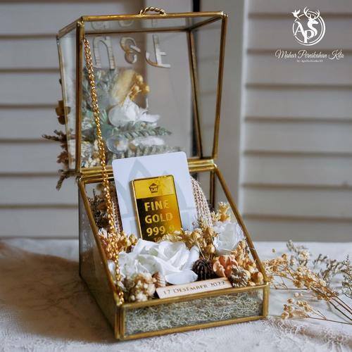 Promo KOTAK PERHIASAN CINCIN & LOGAM MULIA | Jewellery Box PETFLOW - LM ...
