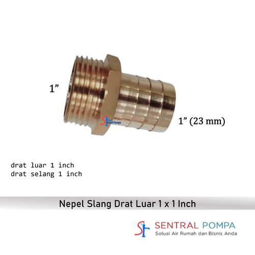 Jual Hose Fitting Kuningan Nepel Slang Drat Luar 1 inch / 23mm Neple ...