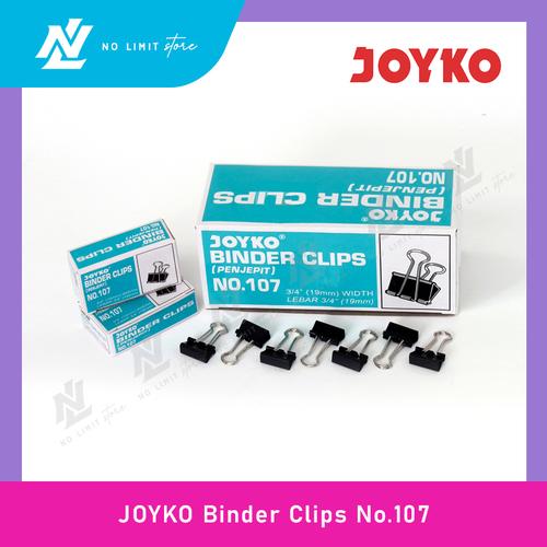 Jual JOYKO Binder Clip 107 - Klip Penjepit Kertas Joyko - Black - No ...