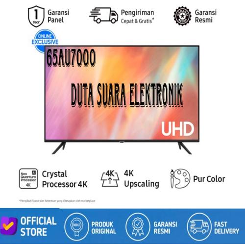 Promo LED TV Samsung 65 Inch UA65AU7000 Crystal UHD 4K SmartTV BEZELESS ...