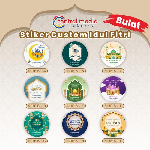 Jual Sticker Idul Fitri Bulat CUSTOM Stiker Label Hampers Lebaran ...