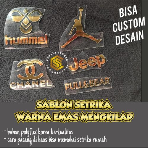 Jual sablon setrika sablon custom kata sablon polyflex satuan sablon ...