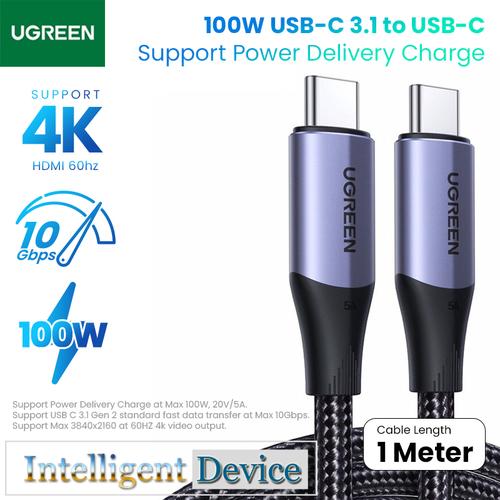 Jual UGREEN Type C Cable USB 3.1 Gen 2 5A Braided PD 100W Video 4K ...