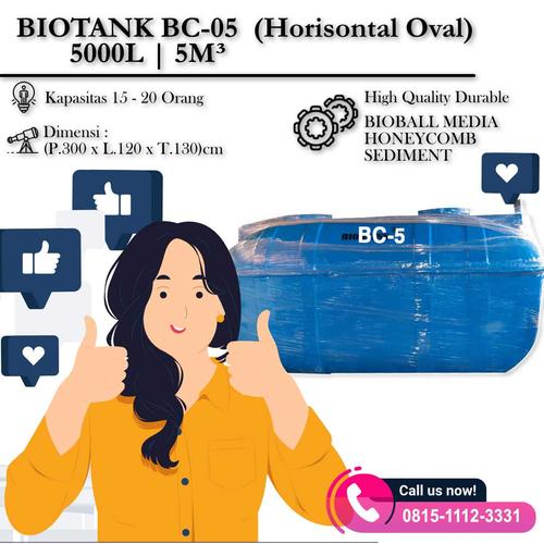 Jual BIOTANK Horisontal 5000 Liter 5M3 / BIO SEPTICTANK - Kab ...