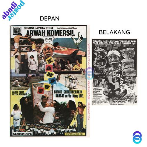 Jual poster film jadul arwah komersil, poster film christine hakim ...