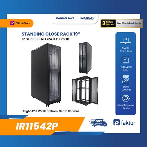 Promo INDORACK IR11542P - Standing Close Rack 42U Perforated Door Cicil ...