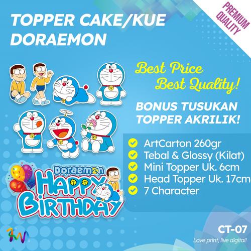 Jual Cake Topper Doraemon | Topper Kue Karakter Custom Lucu CT-07 ...