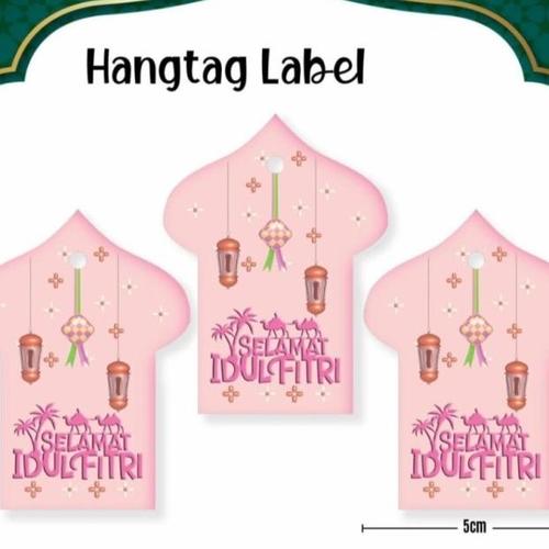 Jual hang tang lebaran kartu ucapan selamat hari raya tag eid mubarak ...