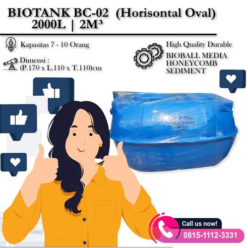 Jual BIOTANK Horisontal 2000 Liter 2M3 / BIO SEPTICTANK - Kab ...