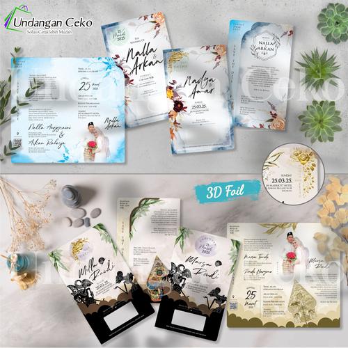 Jual Undangan Motif 3D Foil Terbaru untuk Pernikahan/Tasyakuran Harga ...