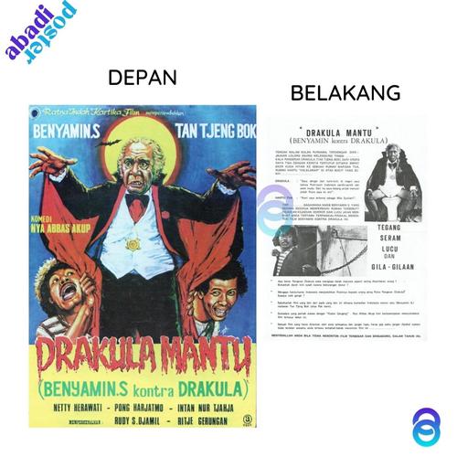 Jual poster film lawas drakula mantu, benyamin tan tjeng bok - poster ...