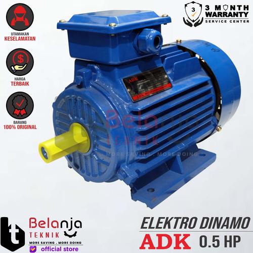 Jual ADK Mesin Penggerak Dinamo Electro Motor 0.5 HP 1 Phase 4 Pole ...