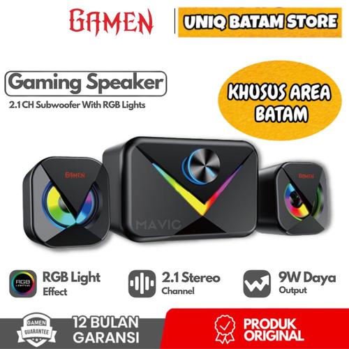 Jual SPEAKER GAMING GAMEN GS10 MULTIMEDIA 2.1CH SUBWOOFER WITH RGB ...