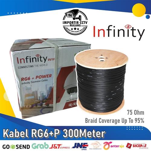 Jual KABEL COAXIAL CCTV INFINITY RG6 + POWER 300M WARNA HITAM - Kota ...