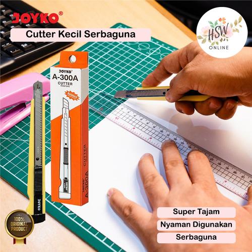 Jual Cutter Kecil Joyko A300 Pisau Serbaguna Isi Cutter A100 Super ...