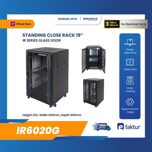 Promo INDORACK IR6020G - Standing Close Rack 20U Glass Door Cicil 0% 3x ...