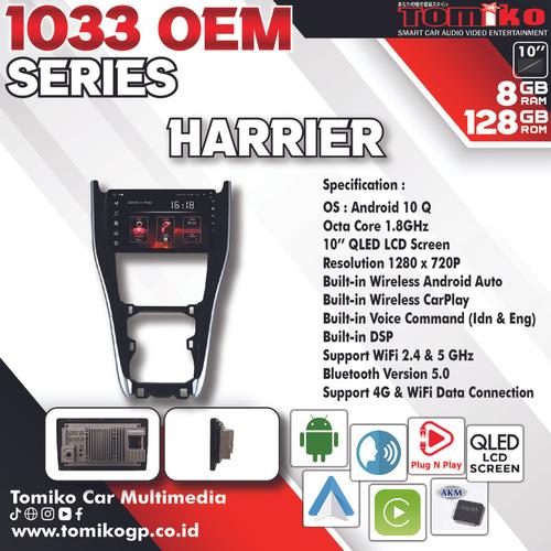 Jual Head Unit Android Tomiko 1033 OEM Series for Toyota New Harrier ...