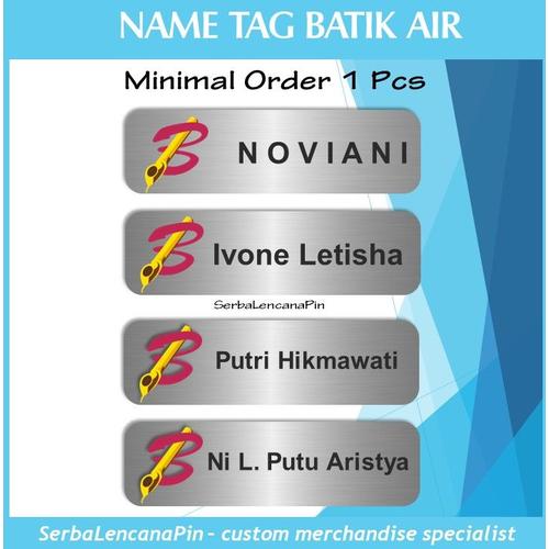 Jual Name Tag Batik Air - Papan Nama Pramugari Batik Air - Magnet ...