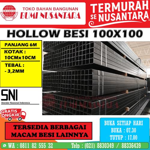 Jual HOLLOW BESI 100X100 SNI 3,2MM PIPA KOTAK HITAM HOLO BESI PAGAR ...